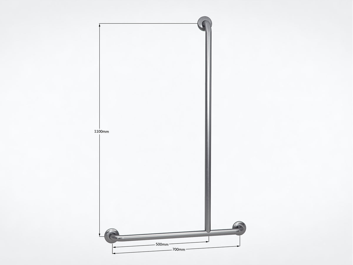 Type 258 - 32mm Stainless Steel Shower Grab Rail - Right Hand – Hand ...