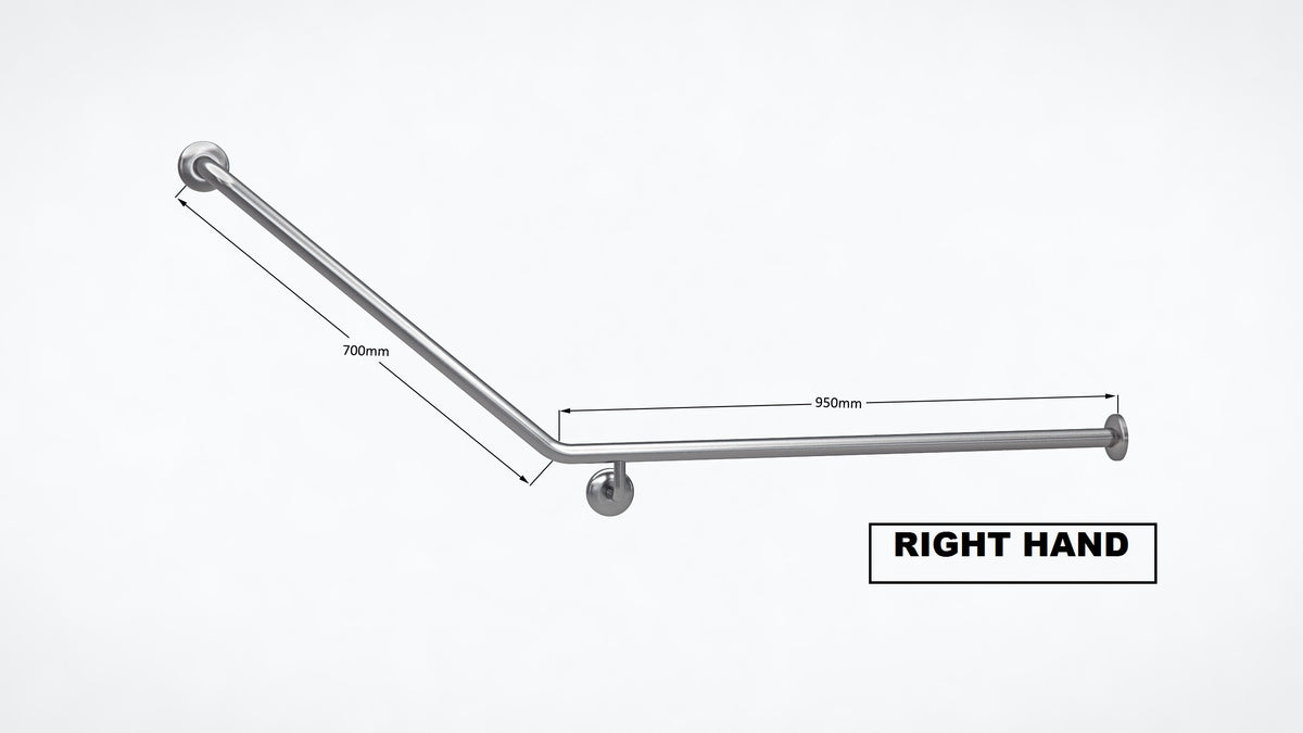 Type 85 - 32mm 40 Deg WC Stainless Steel Grab Rail - Right Hand – Hand ...