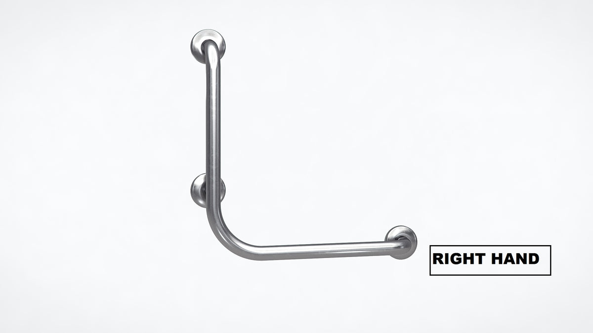 Type 107 - 32mm 90 Deg WC Stainless Steel Grab Rail - Right Hand – Hand ...