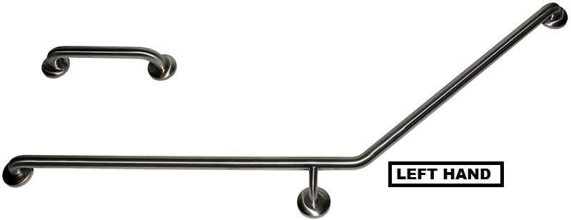 Type 132 - 32mm 40 Deg Combination WC Stainless Steel Grab Rail Set ...