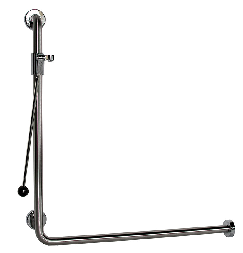 BEC-26 Angled Shower Grab Rail with EasySlide™,CleanSeal™ Flange & Han ...