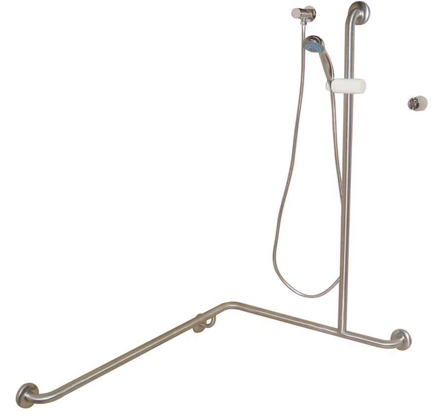 Type 256 & 257 - 32mm Stainless Steel Shower Grab Rail Concealed Fixin ...